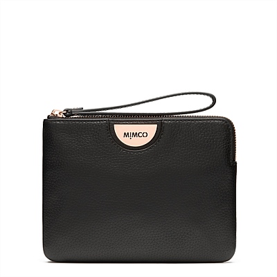 Matte Black Rg ECHO MEDIUM POUCH - Pouches | Mimco