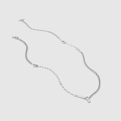 Silver STATIC STATION NECKLACE - Necklaces | Mimco