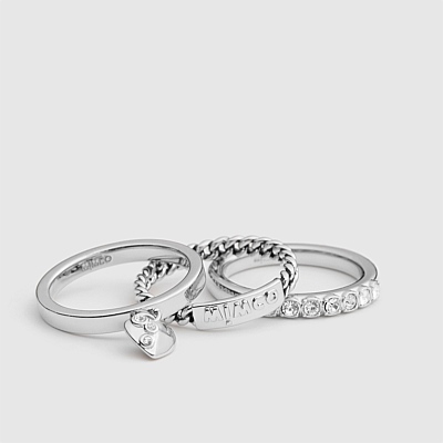 Silver mim-charm ring stack - Sale | Mimco