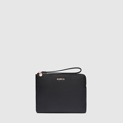 Black Classico Medium Pouch - Pouches | Mimco