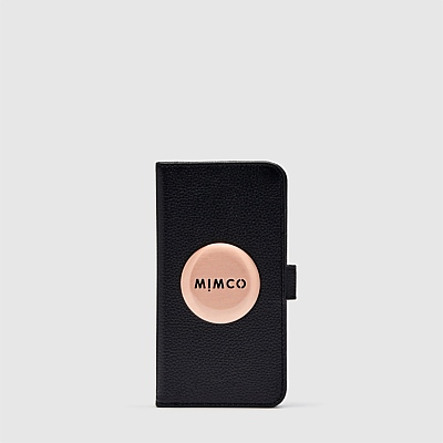 Black Rose Gold Mim Flip Case for iPhone 12 - 12 Pro - Phone Cases | Mimco