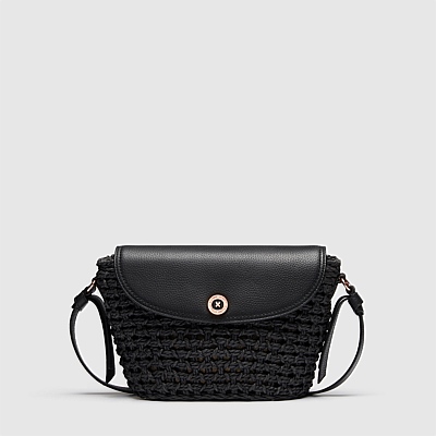 Black Rose Gold intwine cross body bag - Crossbody Bags | Mimco