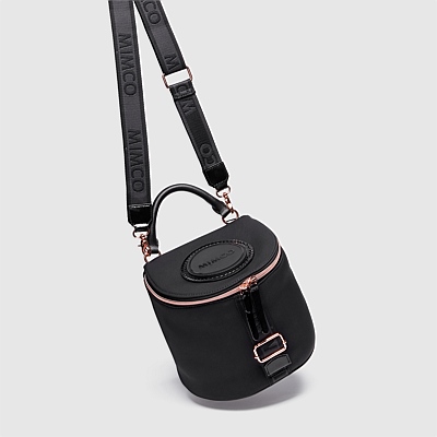 Black Rose Gold Serenity Small Satchel - Crossbody Bags | Mimco