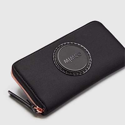 Black Rose Gold Serenity Large Wallet - Wallets | Mimco
