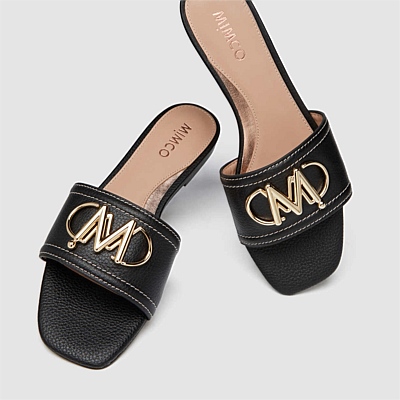 Black Unite Slides - Sandals | Mimco
