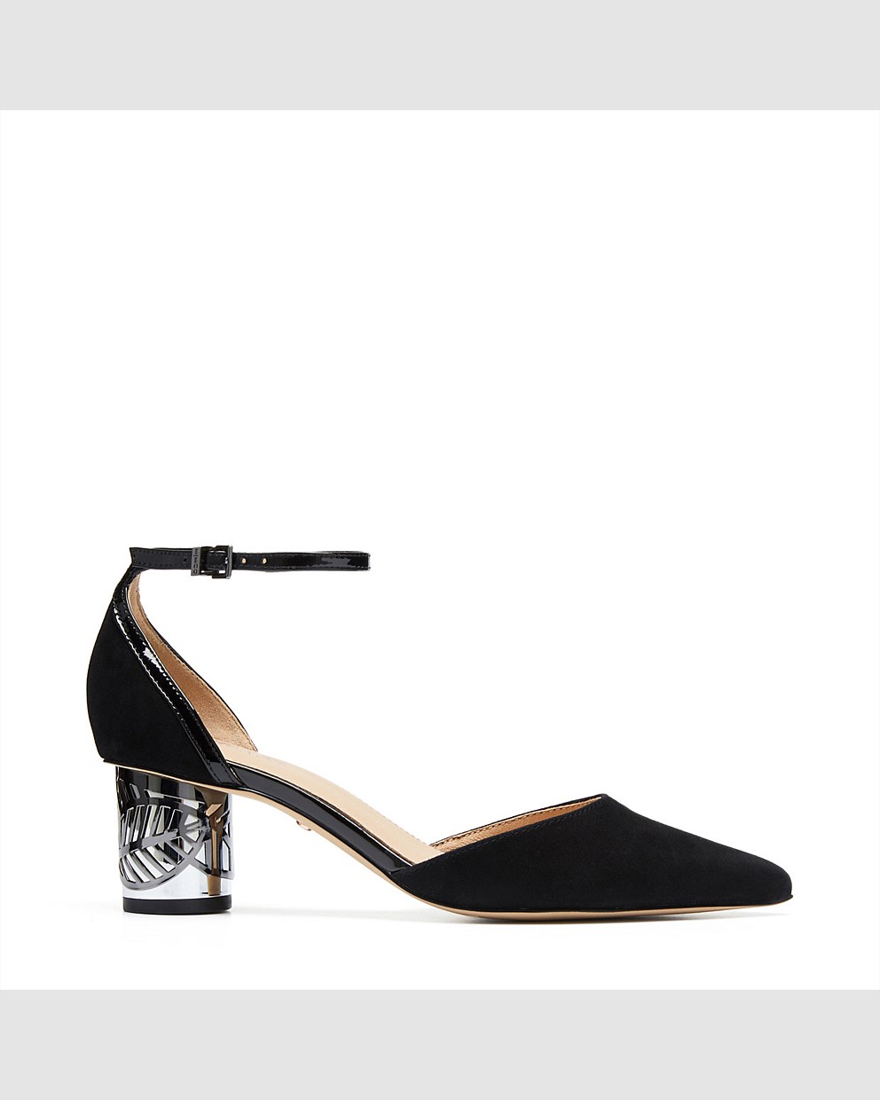 Black WILLOW MID PUMP - Mid Heels | Mimco