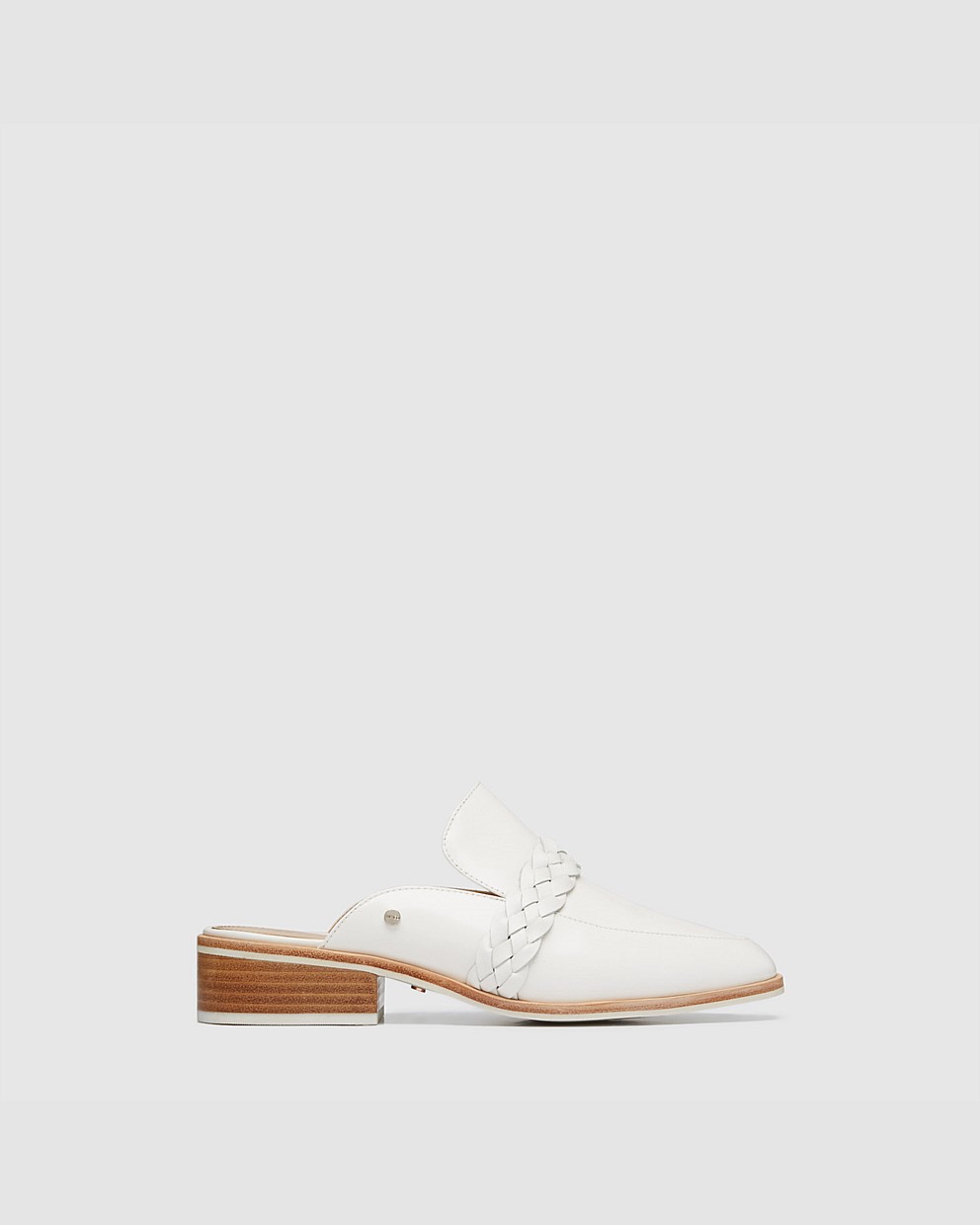 White GOSSAMER LOAFER MULE SLIDES - Shoes | Mimco