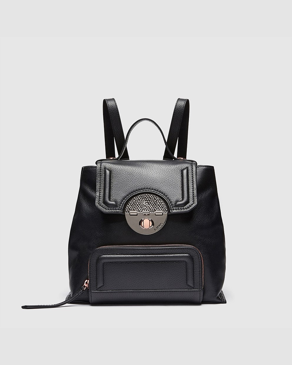 Black Gunmetal TURNLOCK BACKPACK - Bags | Mimco