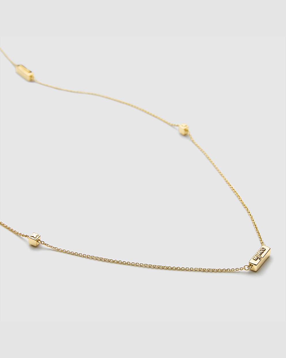 Gold STATIC LONG NECKLACE - Necklaces | Mimco