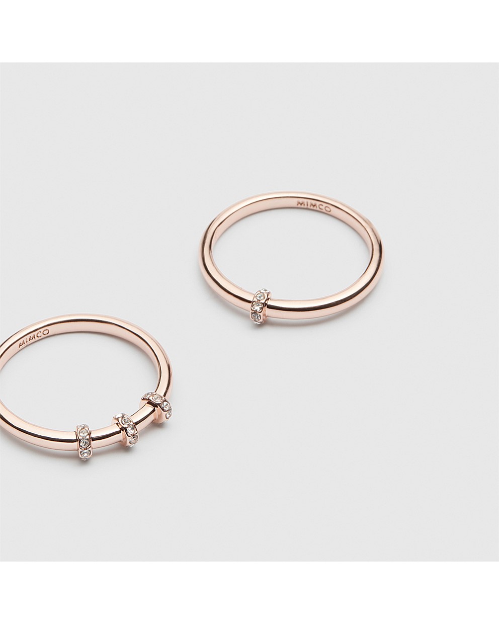 Rose Gold Miss Mim Ring Stack - Rings | Mimco
