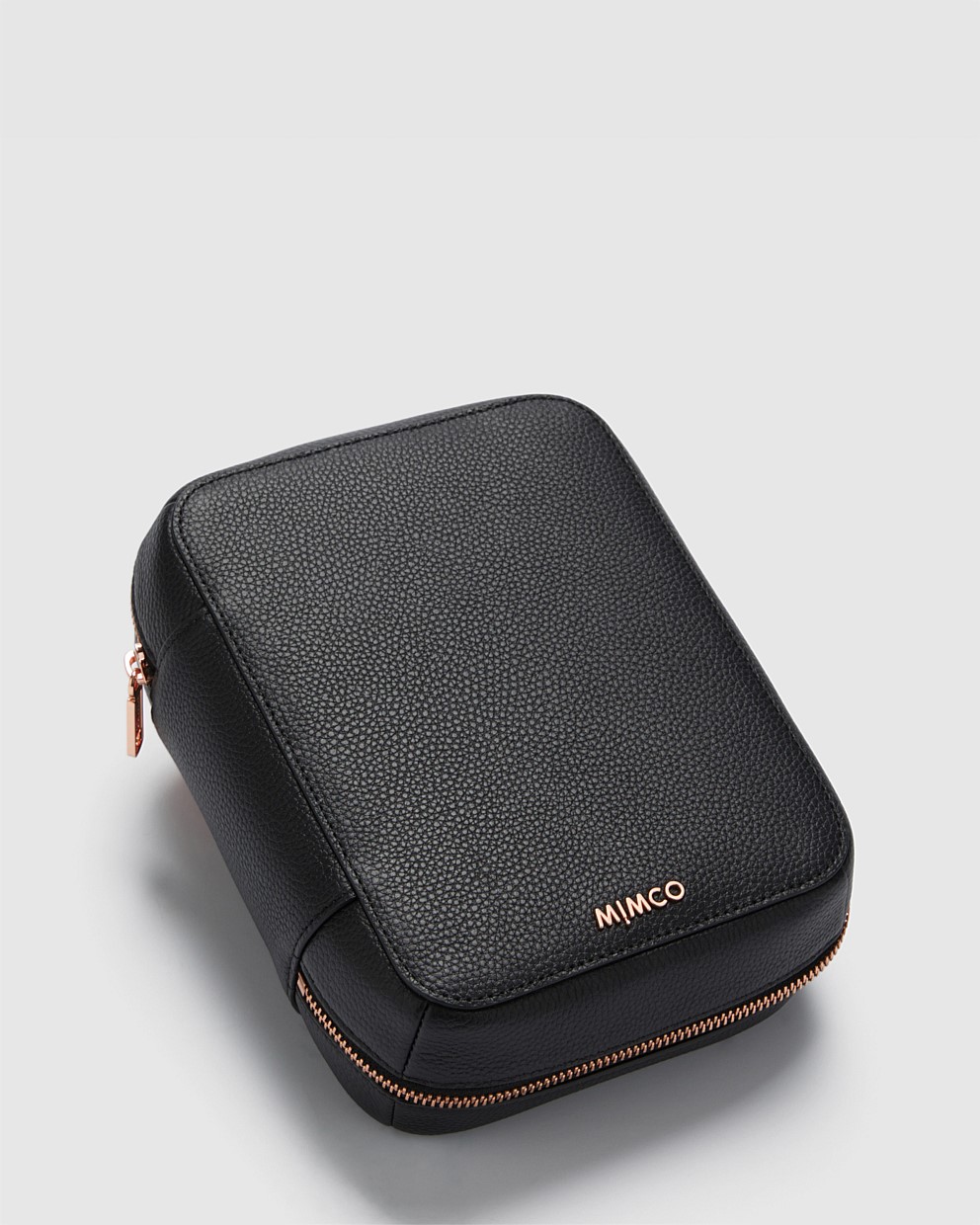 Black Rose Gold Classico Tech Storage Case - Travel Accessories | Mimco