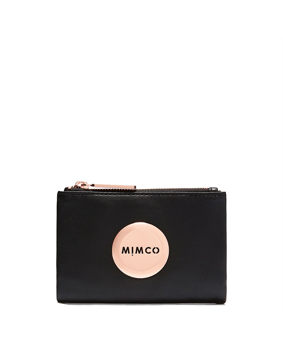 Black Rose Gold MIM PETITE FOLD WALLET - Wallets | Mimco