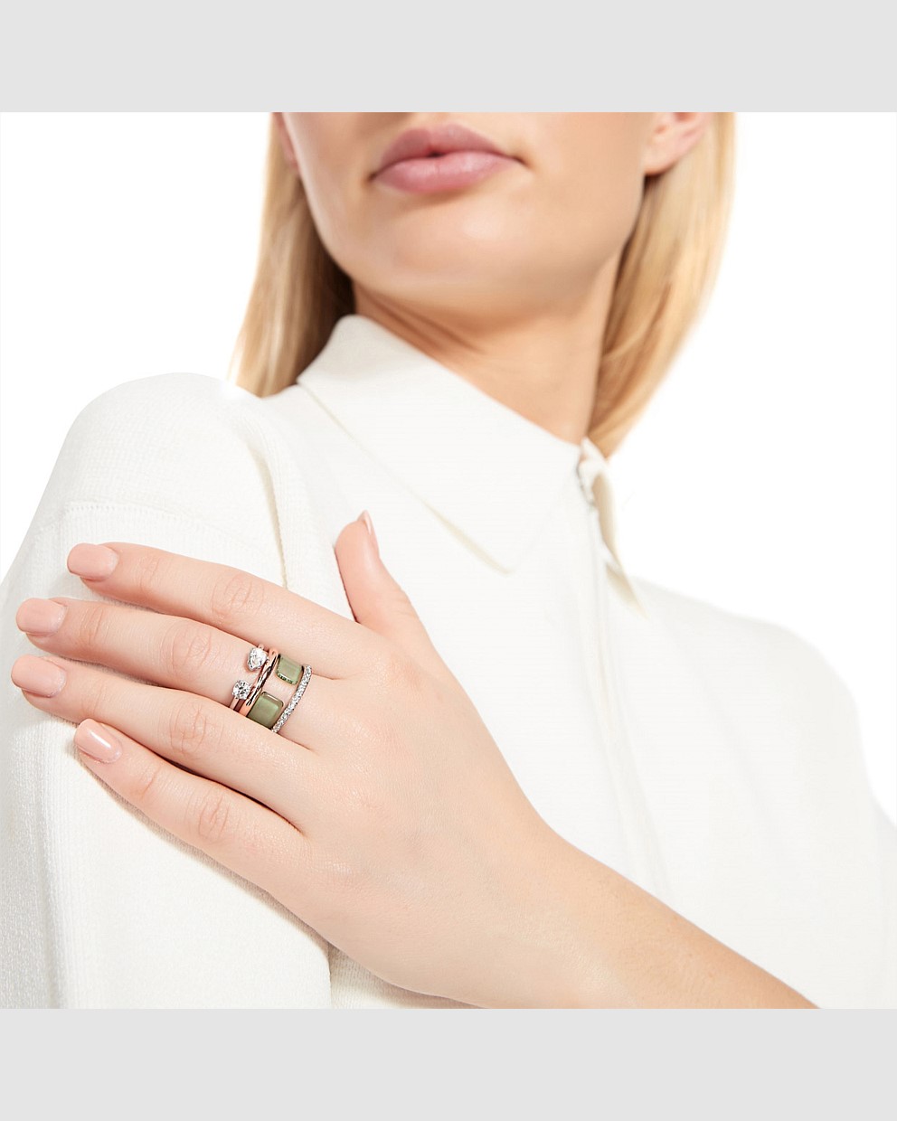 Seafoam Paradiso Ring Stack - Rings | Mimco