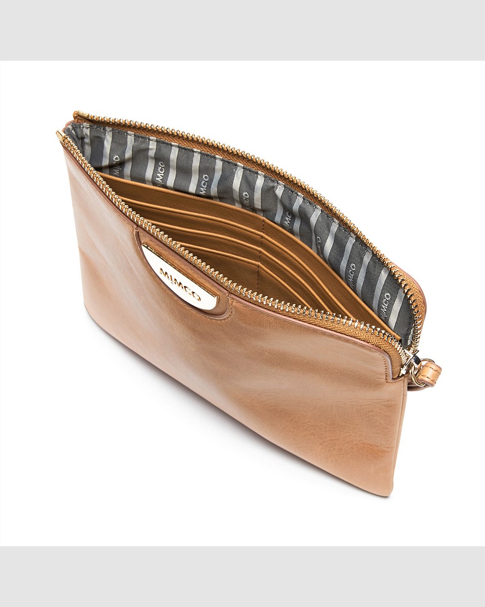 Caramel ECHO MEDIUM POUCH - Pouches | Mimco
