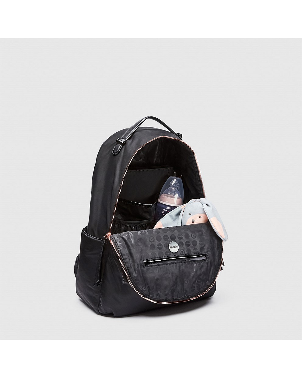 Black Rose Gold WAVER BABY BACKPACK - Bags | Mimco