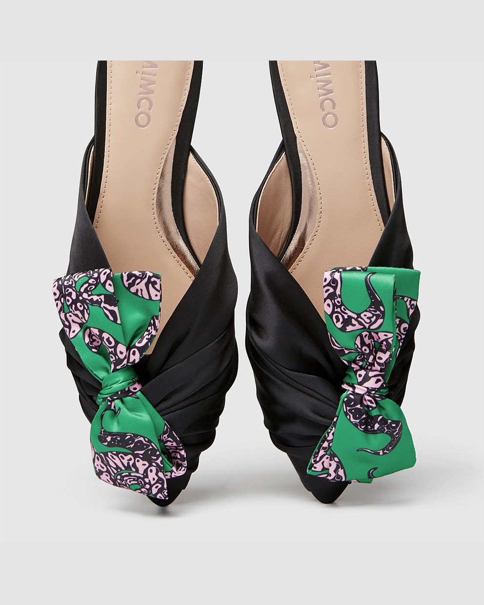 Black SERPENTINE SLIPPER SLIDES - Shoes | Mimco