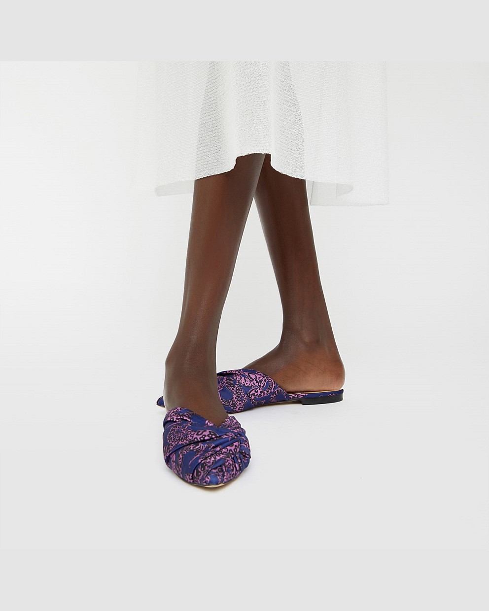 Eclipse Navy SERPENTINE SLIPPER SLIDES - Shoes | Mimco