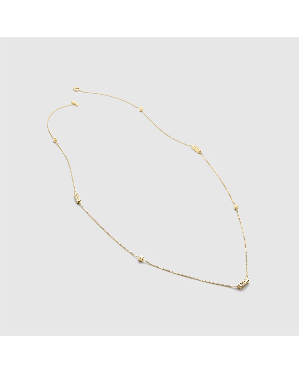 Gold STATIC LONG NECKLACE - Necklaces | Mimco