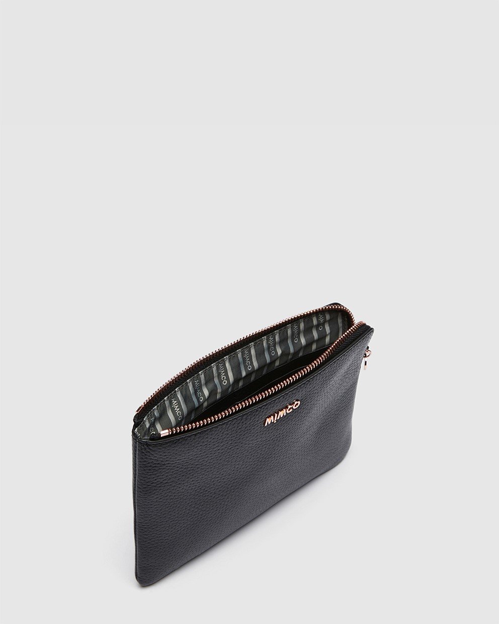 Black Classico Medium Pouch - Pouches | Mimco