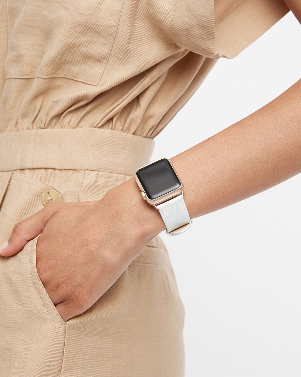 White 40mm Vision Watch Band - Jewellery | Mimco