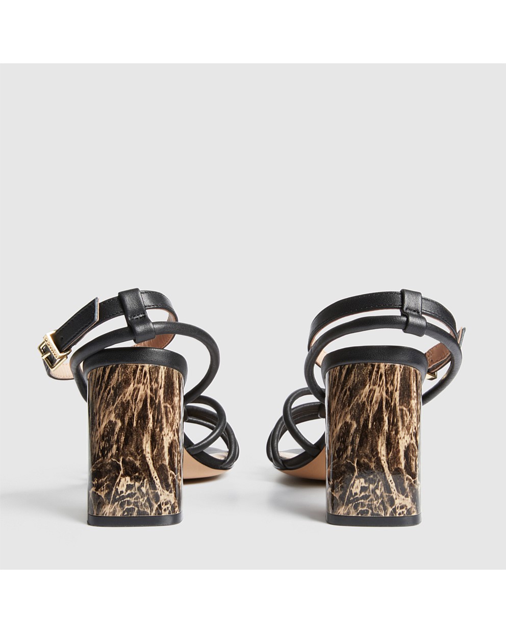 Black Dance Heeled Sandals - Shoes | Mimco