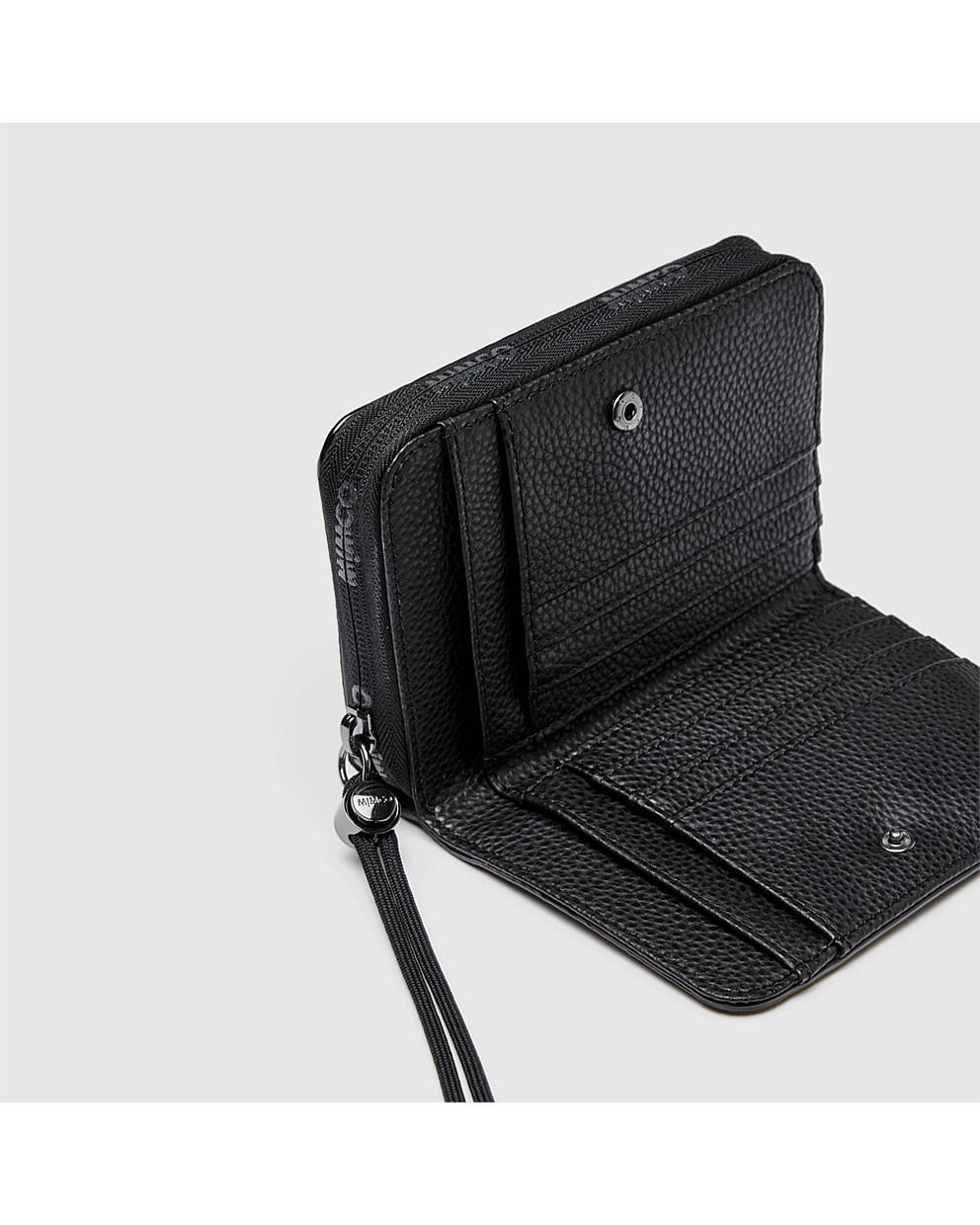 Black Gunmetal Super-Cycle Medium Wallet - Wallets & Pouches | Mimco