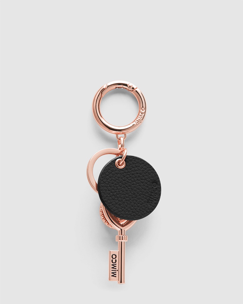 Black Rose Gold Key To Mim Heart Keyring - Bag Accessories | Mimco