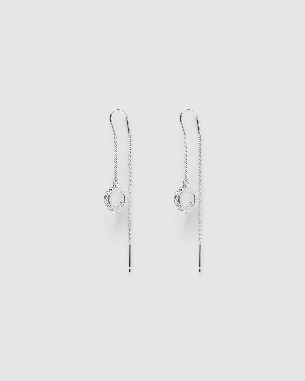 Silver Halo Thread Earrings - Jewellery | Mimco