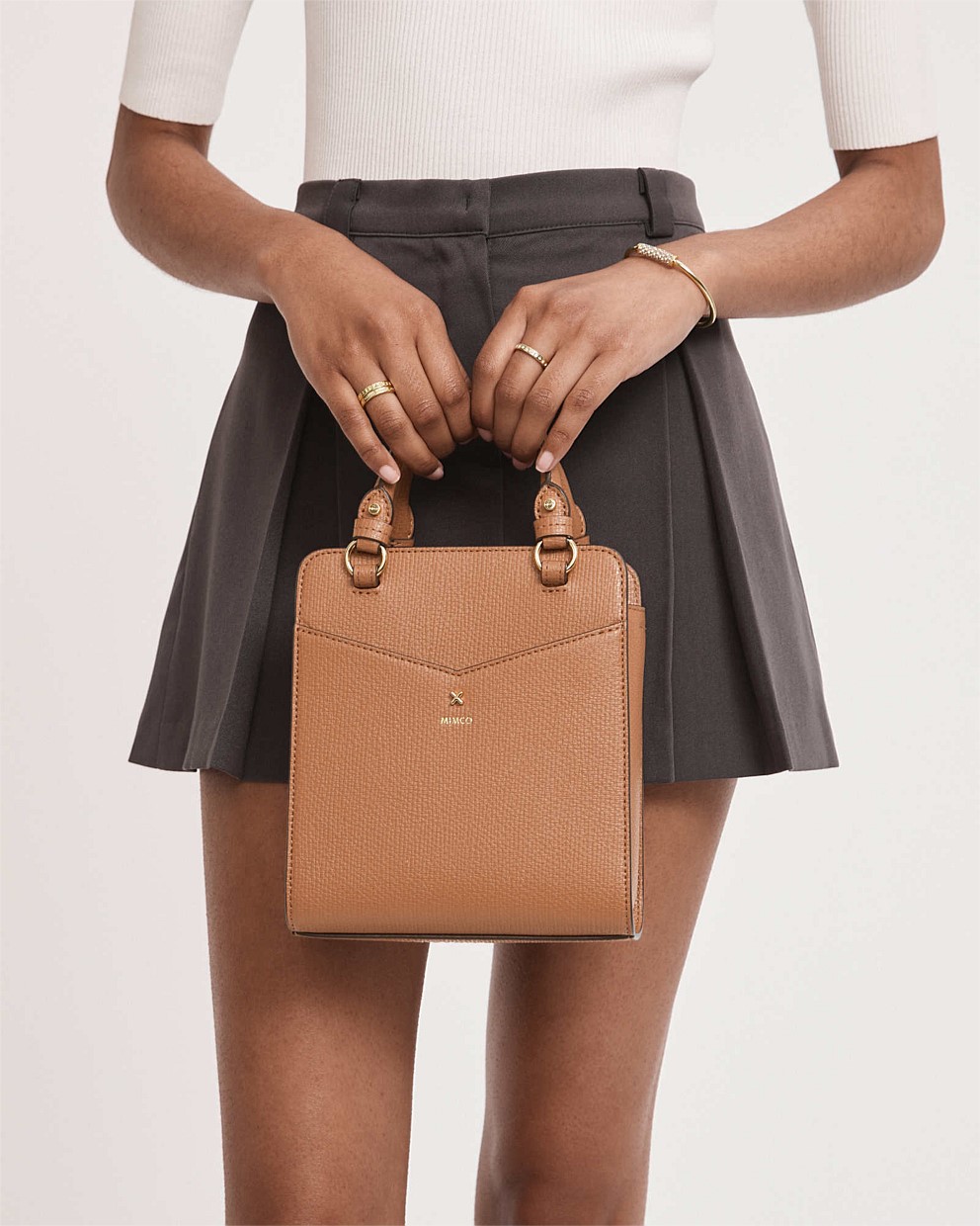 Caramel D-Vine Mini Tote Bag - Crossbody Bags | Mimco