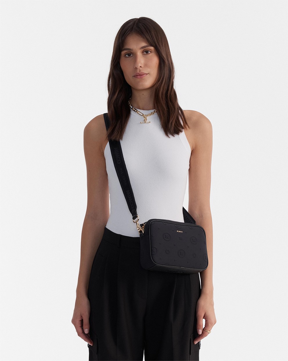 Black Light Gold Flashback Neoprene Crossbody Bag - Bags | Mimco
