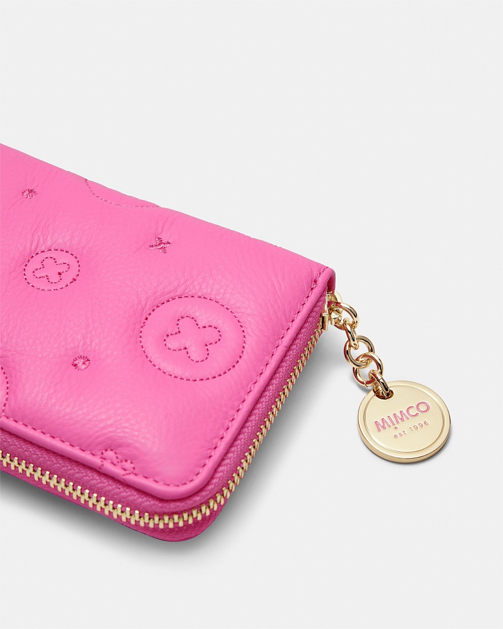 Pink Splash Flashback Leather Medium Wallet - Wallets | Mimco