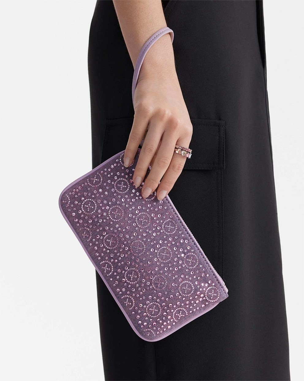 Violet Swirl Mim-Gram Sparkle Pouch - Wallets & Pouches | Mimco