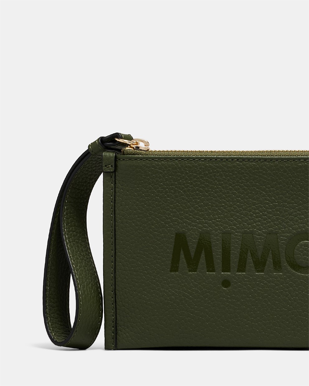 Winter Moss Patch Leather Pouch - Pouches | Mimco