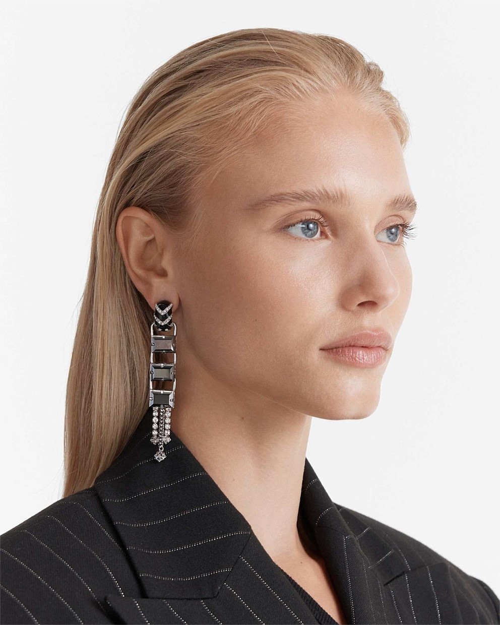 Silver Coruscant Long Drop Earrings - Drop Earrings | Mimco