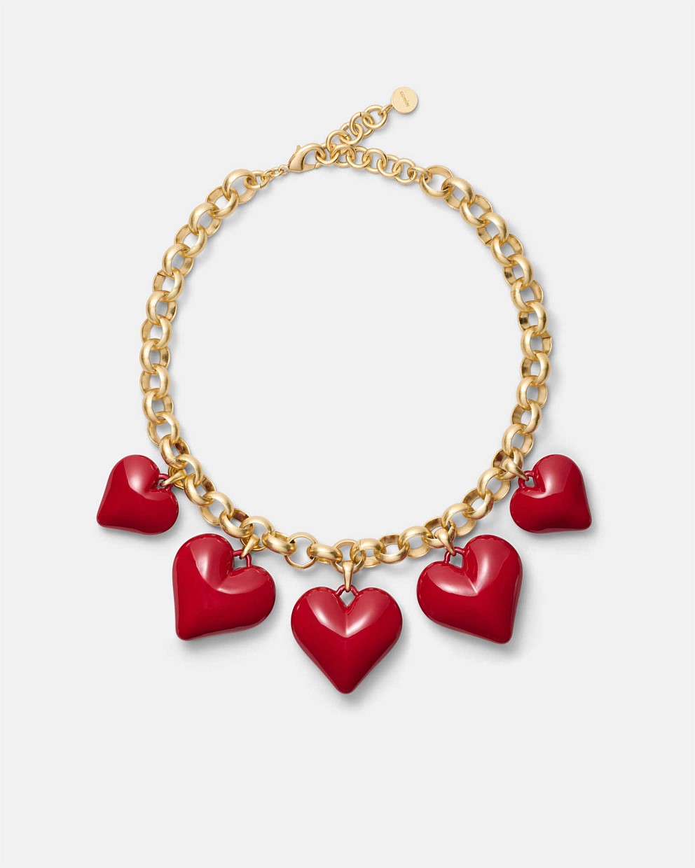 Lipstick Red True Love Statement Necklace - Gold Necklaces | Mimco